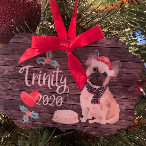 French Bulldog Ornament | Personalized Frenchie Ornament | Pet Dog ...