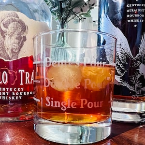 Custom Pour Line Whiskey Glass. Funny Whiskey Glass. Single Pour Double ...