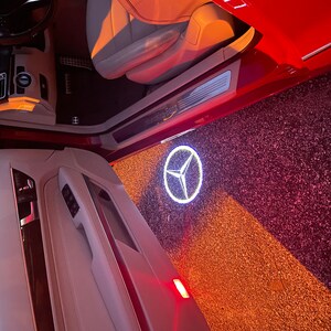 2X Led Puddle Light Side Mirror Logo Projector Lights for Mercedes AMG ...