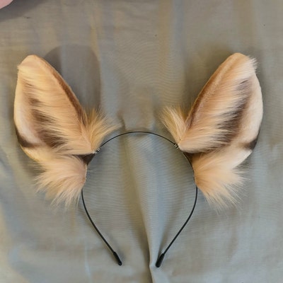 Handmade Fox Ears Tail Set Furry Faux Fur Animal Ears Hairband, Cute ...