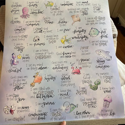 Christian Declarations Poster 100% HAND LETTERED & Illustrated I ...