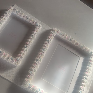 Fake Cake Photo Frame White With Colorful Sprinkles 4x6 / 5x7 / 8x10 ...
