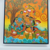 Buy Ananthasayanam Traditional Mural Art Painting canvas Rolled Online ...