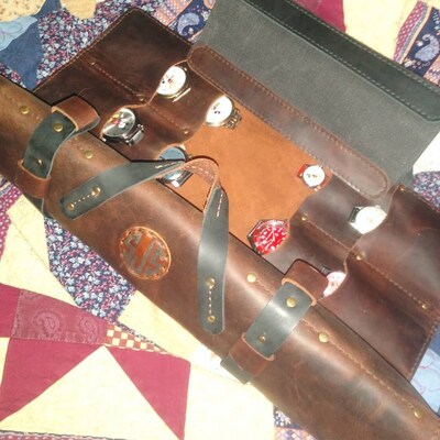 10 Slot Folding Pocket Knife Roll Bag Organizer for Knife - Etsy