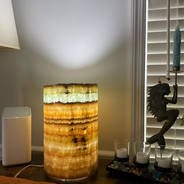 Stone Lamp / Onyx Lamp / Table Lamp / Onyx Light / Onyx Table Lamp ...