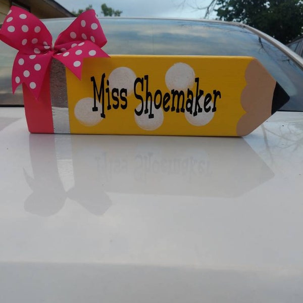 Personalized Giant Pencil Teacher Desk Name Plate - Etsy