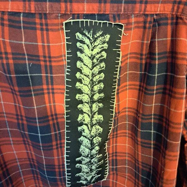 Spine Back Patch, Spinal Column, Skeleton Patch, Bones Patch, Cloth Patch, Badge, Back Patch ...