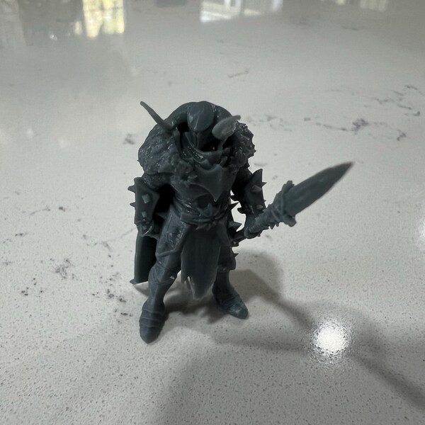 Mounted Dark Elf Fighter on Riding Lizard | 28mm and 32mm Scale| Dnd 5e ...