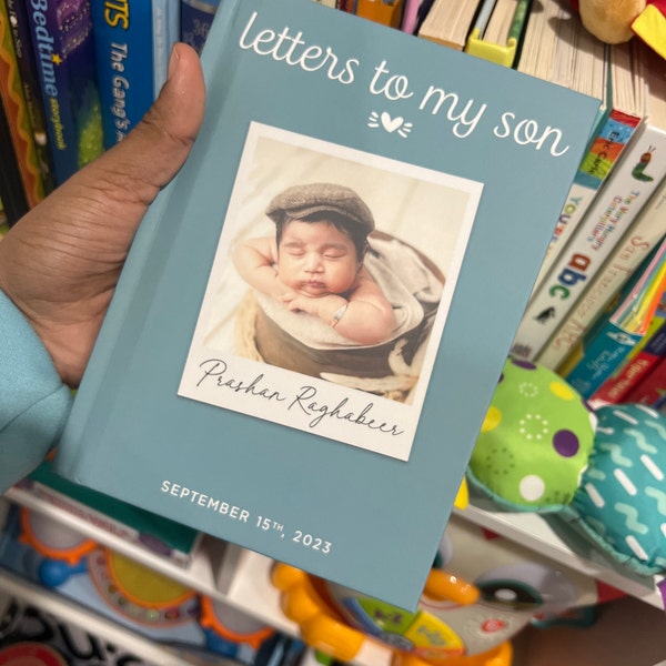 Letters to My Son - Personalized Notebook - Baby Boy Photo Memory Book ...