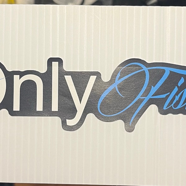 Only Fishing Decal, Welding Helmet Decal, Tackle Box Sticker ...
