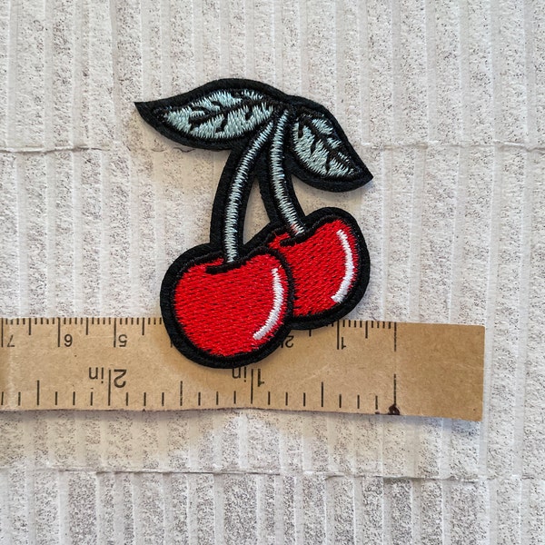 Small Cherry Patch Fruit Patches Red Patch Applique Embroidered Patch ...