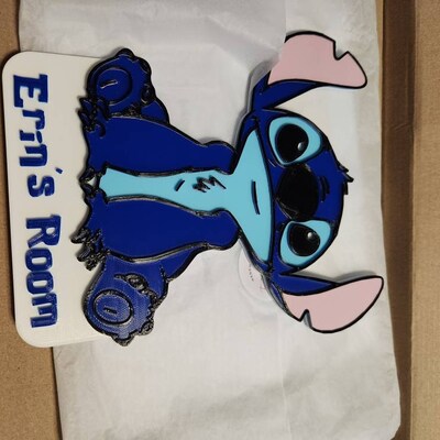 Personalised Lilo & Stitch Inspired 'stitch' 3D Printed Door Sign ...