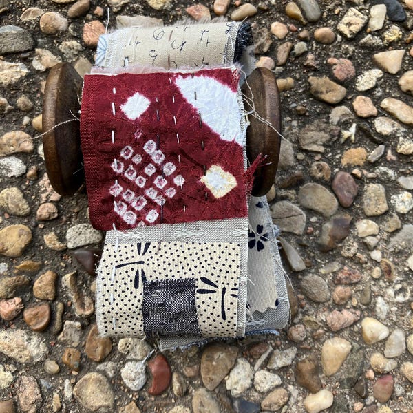 Slow Stitch Kit: Meditation Scroll, Textile Art Collage - Etsy