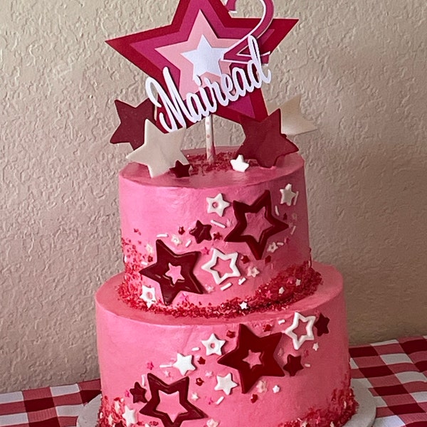 Star Party Cake Topper, American Birthday Party, Girl Doll Party ...