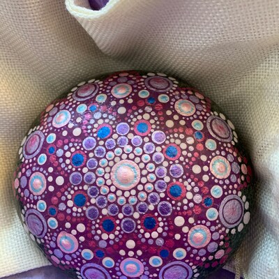 Bright Animal Print Painted Rock Paperweight Hand Painted - Etsy