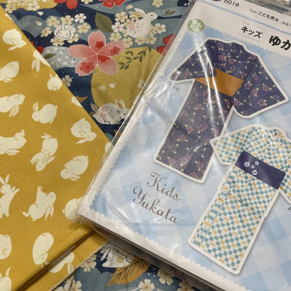 The Moon Rabbit - Japanese Floral Navy - Paintbrush Studio Cotton ...