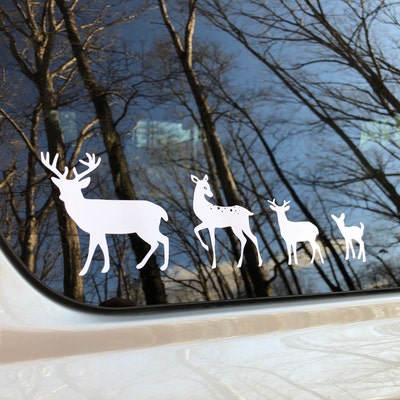 Deer Family Car Window Decal Country Decal - Etsy