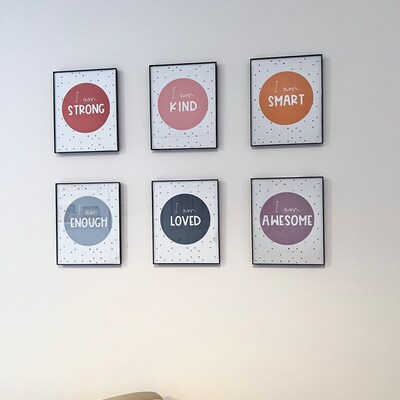 Daily Affirmations Poster, Set of 6 Prints,positive Affirmations for ...