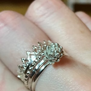 Princess Ring, Crown Ring, Crown Stacking Set, Sterling Silver Princess ...