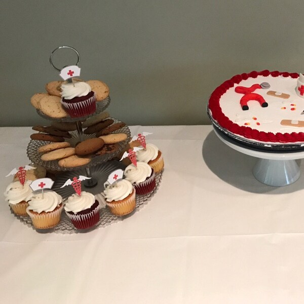 Nurse Cupcake Toppers - Nurses Week, Food Picks, Nursing School ...