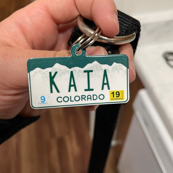 Colorado License Plate Custom Pet ID Tag - Dog ID Tag - Personalized ...