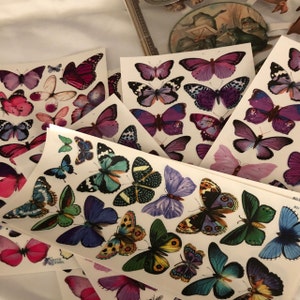 3 Sheets Self Adhesive Butterfly Stickers Colorful Scrapbooking ...