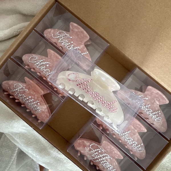 Personalized Name Hair Claw| Custom Hair Claw Hair Clip| Bridesmaid ...