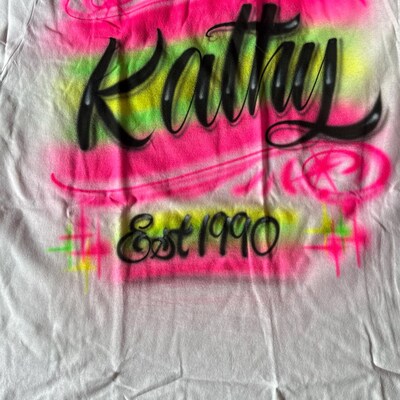 Airbrush T Shirt Script Name - Etsy