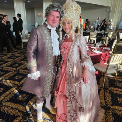 Light Blue Marie Antoinette Cape With Fur Victorian Style Rococo ...