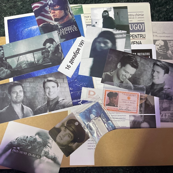 Winter Soldier File S.H.I.E.L.D. Bucky Barnes Secret Folder Paper Props ...