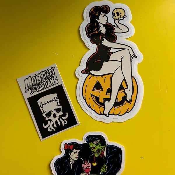 Rockabilly Big Bad Wolf Vinyl Sticker, Horror Punk Decal, Psychobilly ...