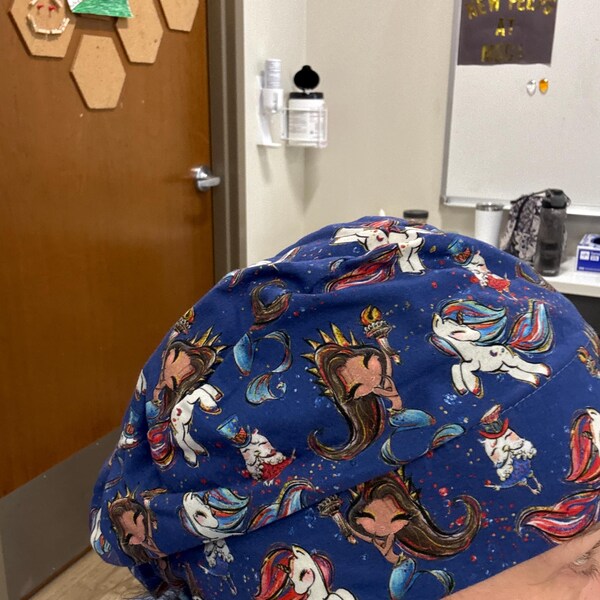 Scrub Hat by Kimkaps Surgical Hat Bouffant Scrub Cap Bouffant With Ties ...