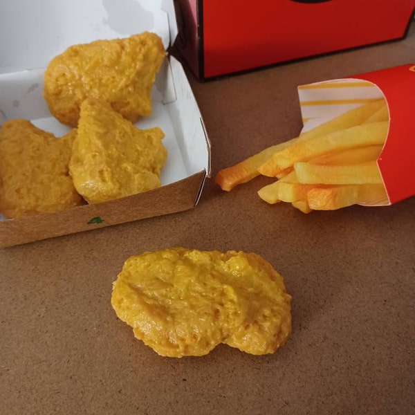 4/3pcs Fried Chicken Legs Wings Nuggets Fake Food Realistic Imitation ...