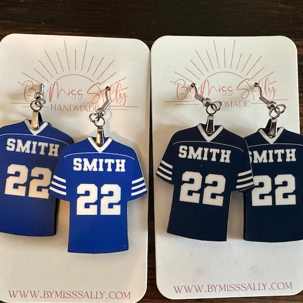 Football Jersey Earrings, Football Team Color Earrings, Game Day ...