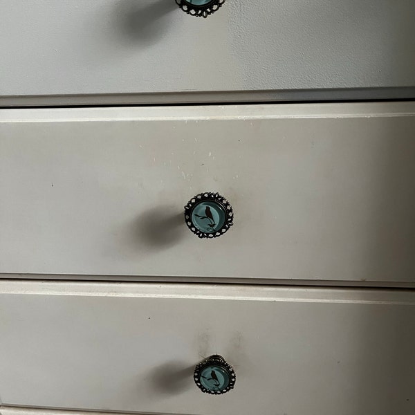 Bird Drawer Knobs - Brass Cabinet Knobs With Bird Images - Bird Cabinet Knobs - Custom Drawer ...