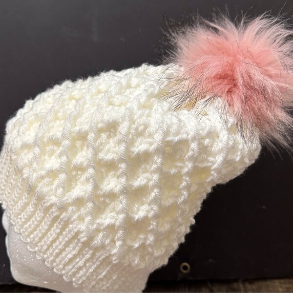 Crochet Pattern - Remington Diamond Cable Hat / Toque / Beanie by ...
