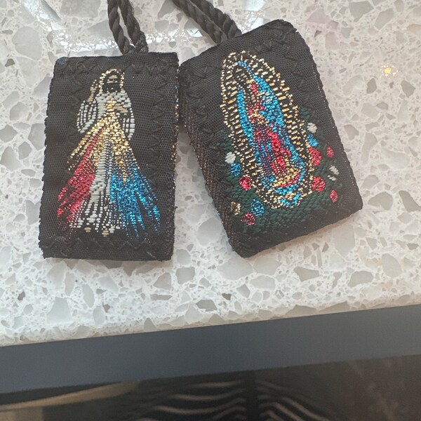 Catholic Scapular (brown/blue Scapular Necklace Religious Gift Catholic ...