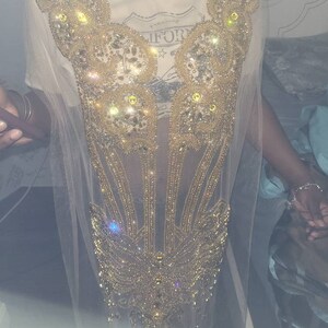 Silver Rhinestone Shoulder Waterfall Chain Appliqué/ - Etsy