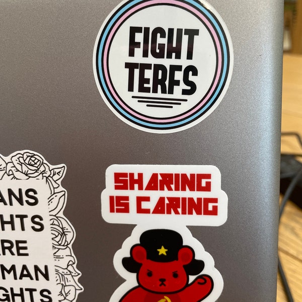 Fight Terfs Vinyl Sticker Equality Sticker Trans Rights - Etsy