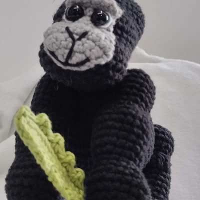 Crochet Gorilla, Monkey Crochet Pattern, Baby Gorilla Pattern, Plush ...
