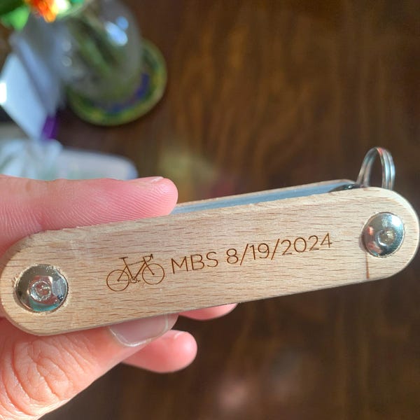 Personalised Wooden Bicycle Allen Key Tool Kit, Cycling Gift - Etsy