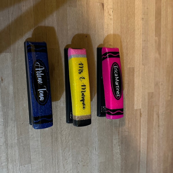Personalized Stapler|teacher Stapler|pencil Stapler|glitter Stapler ...