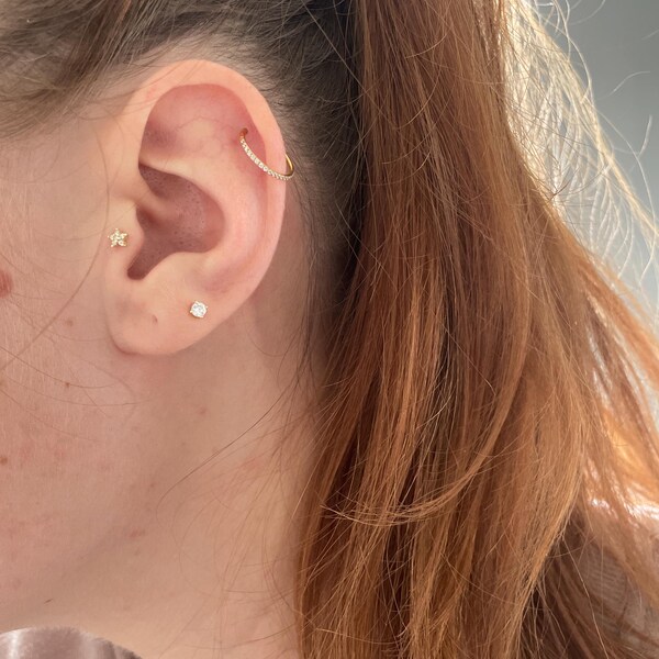 Straight Post Huggie Earrings Straight Post Hoops Small Hoop Earrings ...