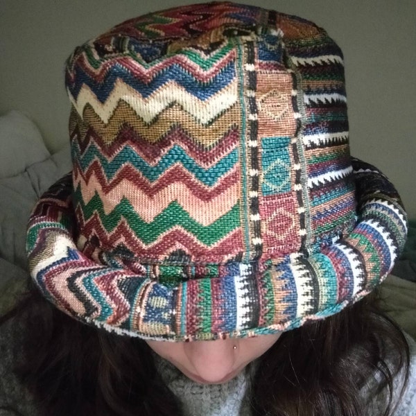 Navajo Hippie Bucket Hat Boho Roll Brim Southwestern Bohemian Ethnic ...