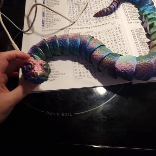 Precision-crafted 3D Printed Articulated Gaboon Viper Fidget Toy ...