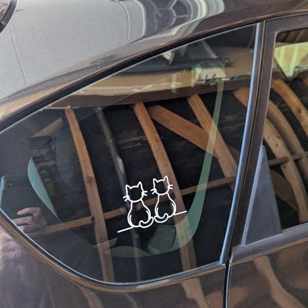 Cute Cat Decal - Cat Owner Car Decal - Cat Window Decal - Cat Decal for ...