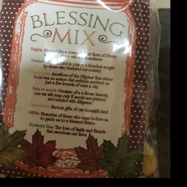 Printable Blessing Mix Favors, Blessing Mix Printable, DIY, Blessing ...