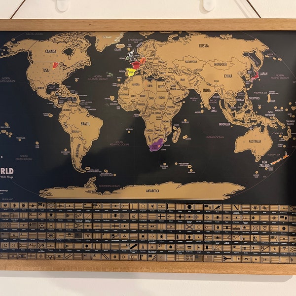 Scratch off World Map, Travel Tracker Map, World Map Poster, Traveler ...
