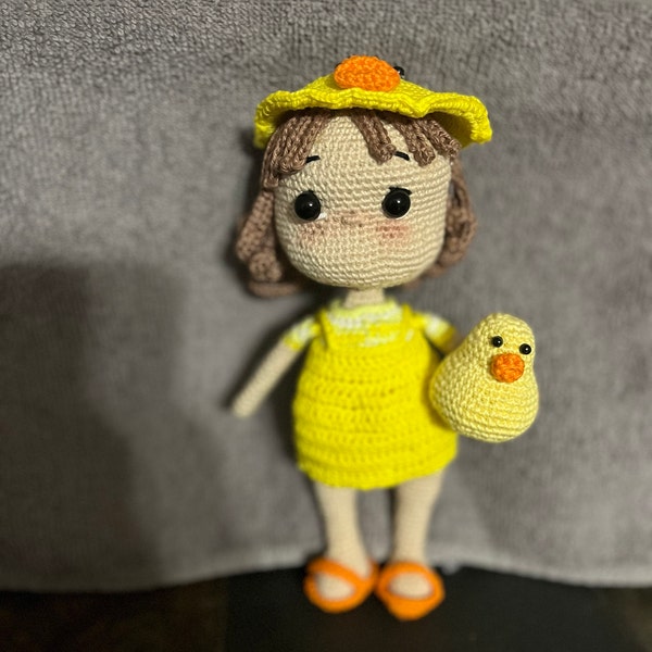 Rapunzel and Pascal Amigurumi Crochet Doll/ Handmade Doll/ Blonde Doll ...