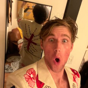 Men Designer Custom Made Cream Embroidered Jacket for Formal Business ...